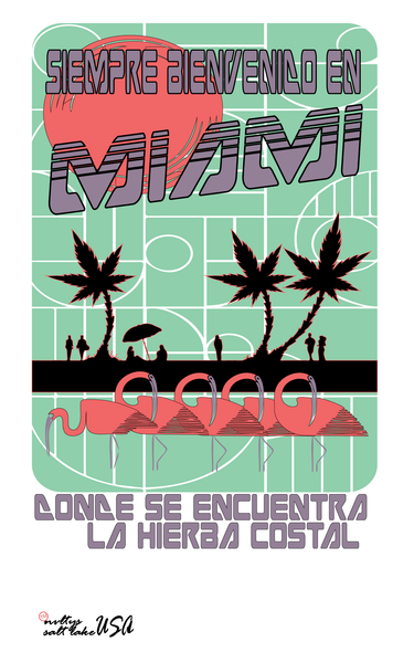 MIAMI MARIJUANA BURLAP BAG ( sold by the piece ) – Novelties LLC