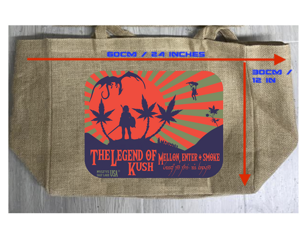 LEGEND OF KUSH MARIJUANA BURLAP TOTE BAG ( sold by the piece ...