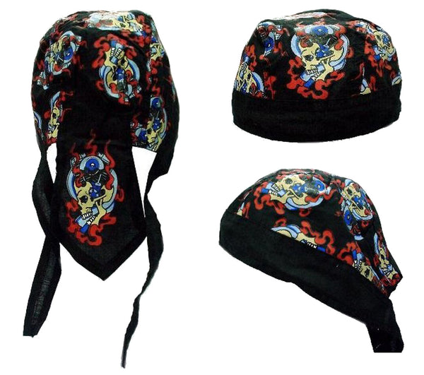 ENGINE SKULL BANDANA CAP / HAT (Sold by the dozen) -* CLOSEOUT NOW ONL ...