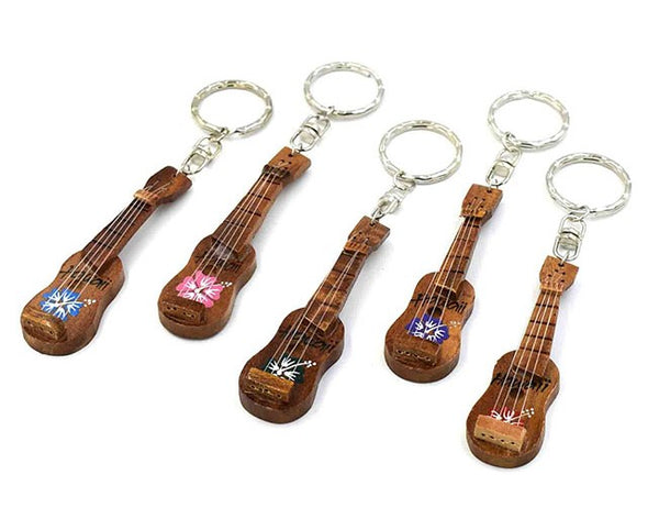 WOODEN HAWAII UKULELE 3" KEYCHAIN (sold by the piece or dozen ...