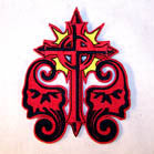 BIKER CROSS 4 INCH PATCH (Sold by the piece OR dozen ) - CLOSEOUT AS L ...
