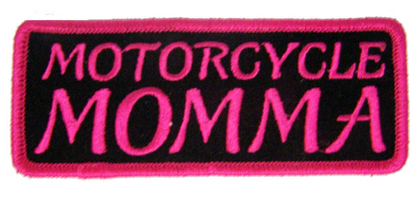 MOTORCYCLE MOMMA 4 IN EMBROIDERED PATCH (Sold by the piece) – Novelties LLC