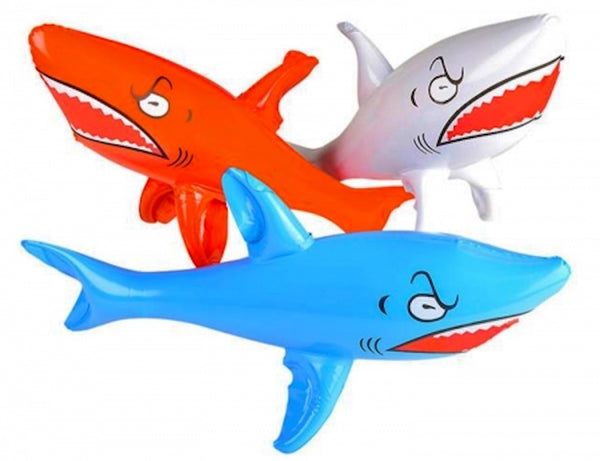 24 INCH INFLATABLE SHARK (Sold by the piece or dozen) – Novelties Company